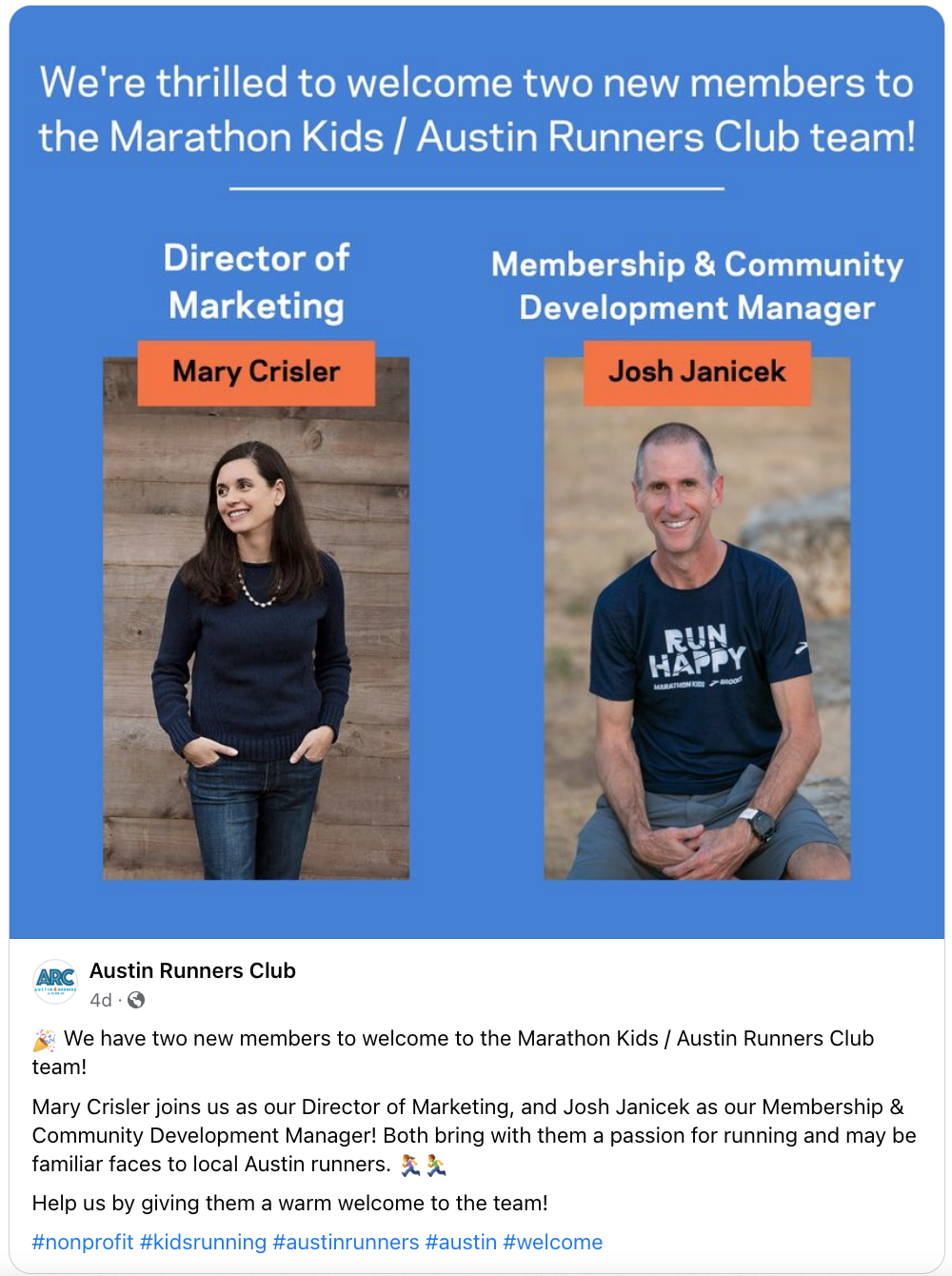 New job in running – Janicek.com